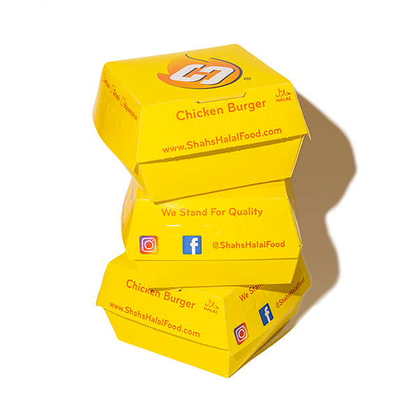 Shah's Halal Food Chicken Burger Box – iPackage